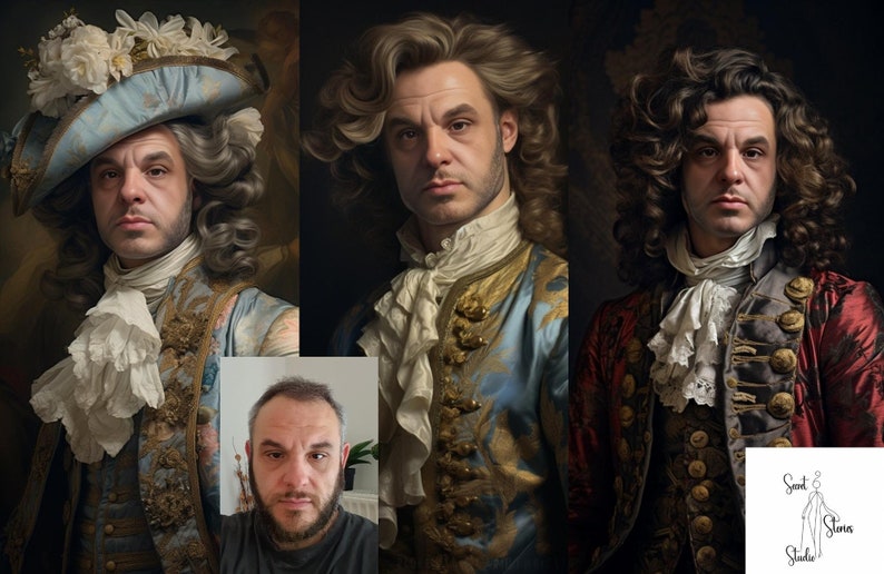 Custom Rococo Art Portrait From Photo | Personalized Rococo Paintings ...