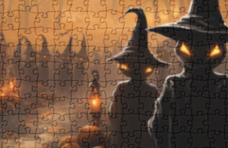 Spooky Halloween Witch Jigsaw Puzzle: Artistic Magic Puzzle for Adults ...