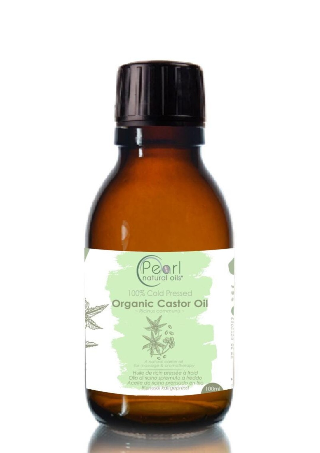 Pure Cold Pressed Organic Castor Oil Vegan, Hexane Free, BP Grade, Non ...