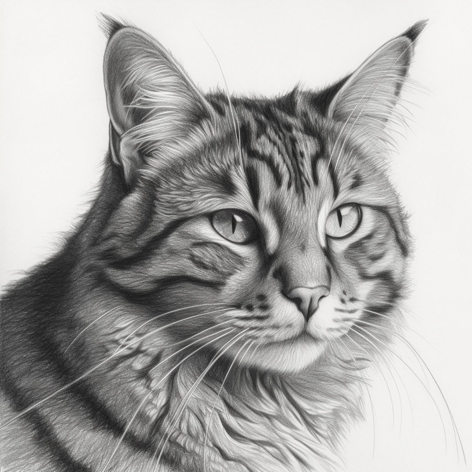 Cat Pencil Sketches - Etsy