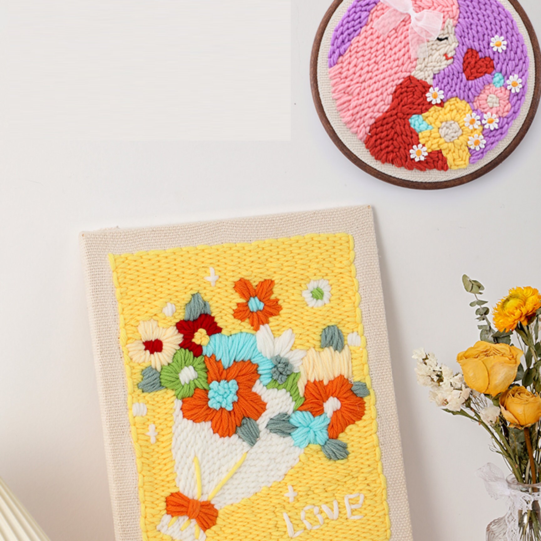 Handwoven Handicrafts With Wool DIY Makes Her Own Wool, Pokes ...