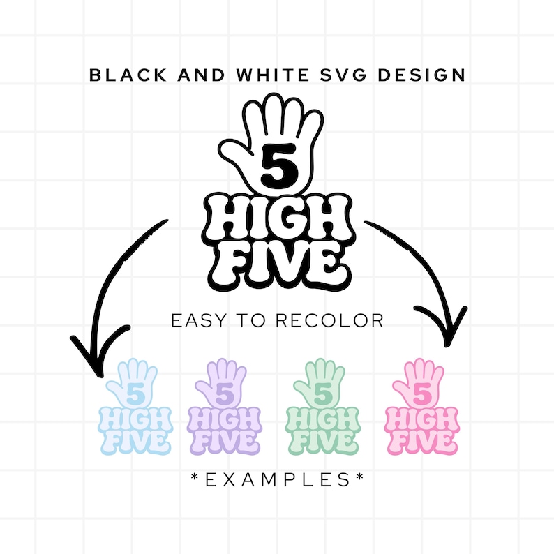 High Five Geburtstag SVG PNG, Kinder 5. Geburtstag Shirt Design, Cricut ...
