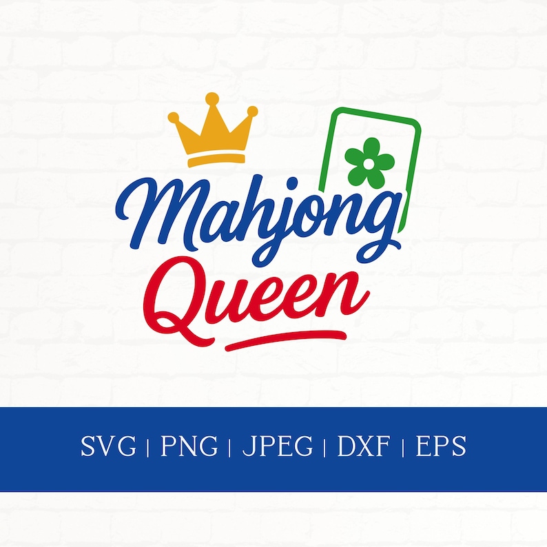 Mahjong Queen SVG: Tile Clipart, Cricut Silhouette Cut File (digital ...