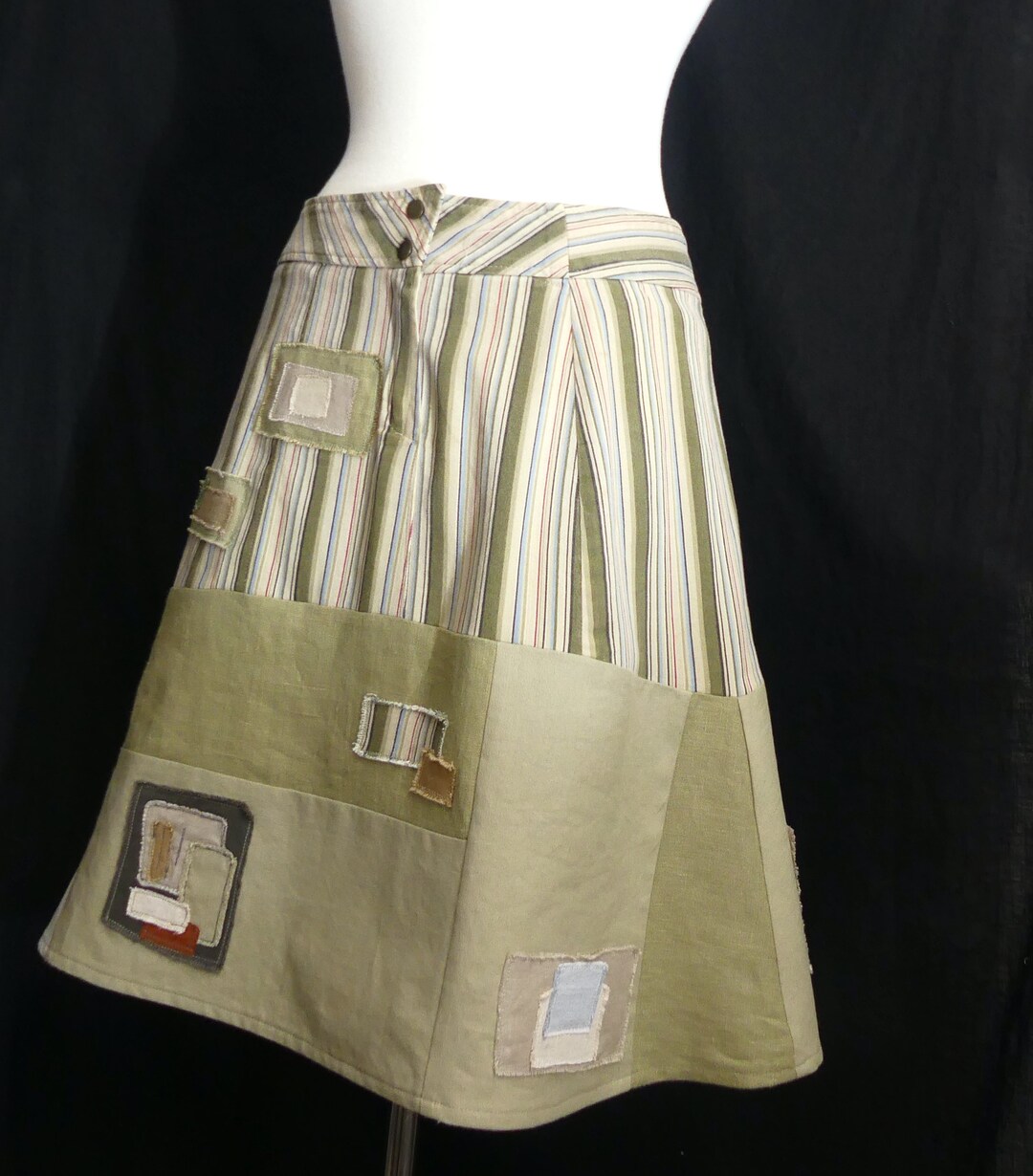 Upcycled Skirt | Repurposed Vintage | Sustainable Clothing Zero Waste ...