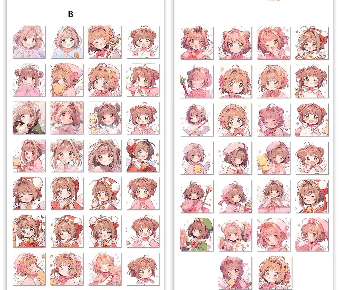 Cardcaptor Sakura Stickers 54 Pieces Cartoon Cute Stickers - Etsy