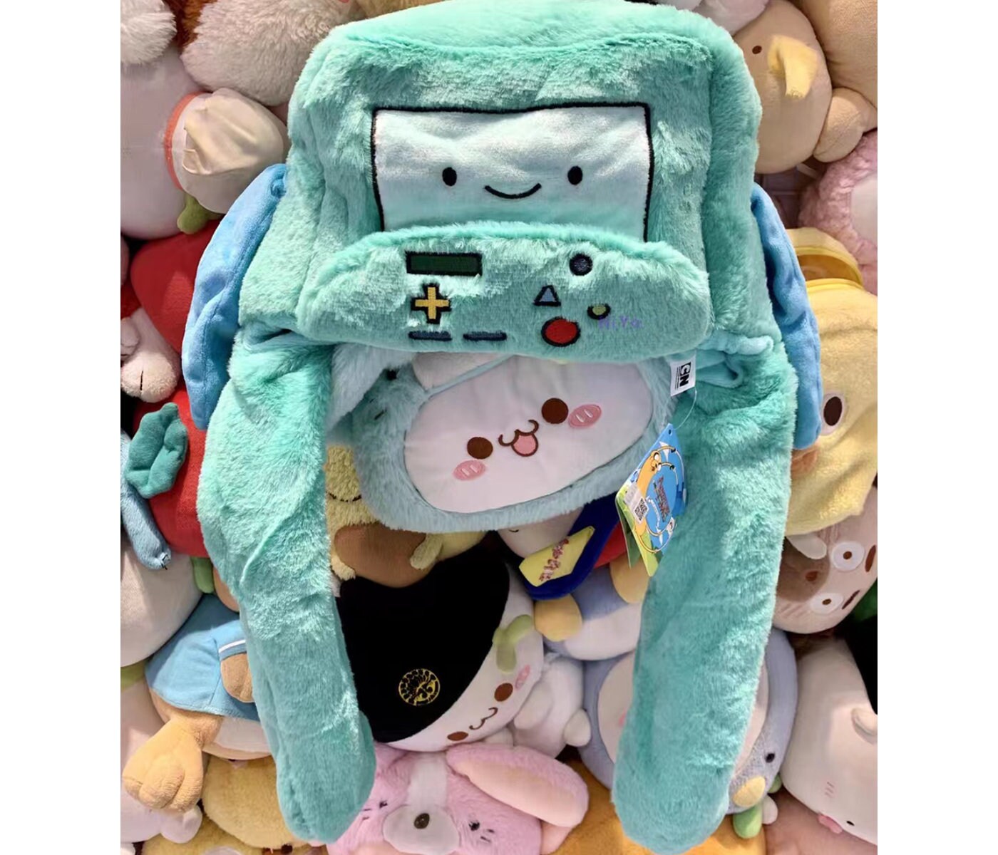Adventure Time BMO Hatplush Ear Activity Jump Bag Cap - Etsy