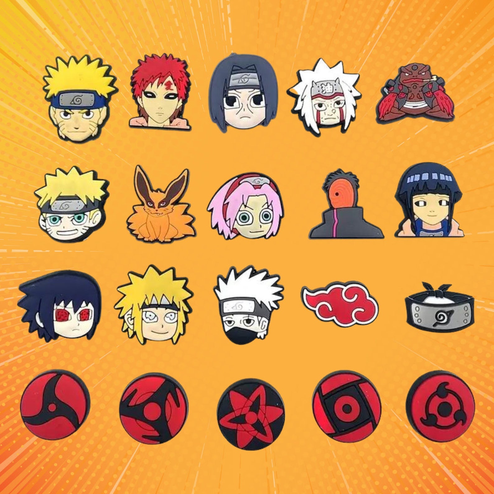 Anime Ninja Croc Jibbitz: Fun Character Shoe Charms for Fans Shoe ...