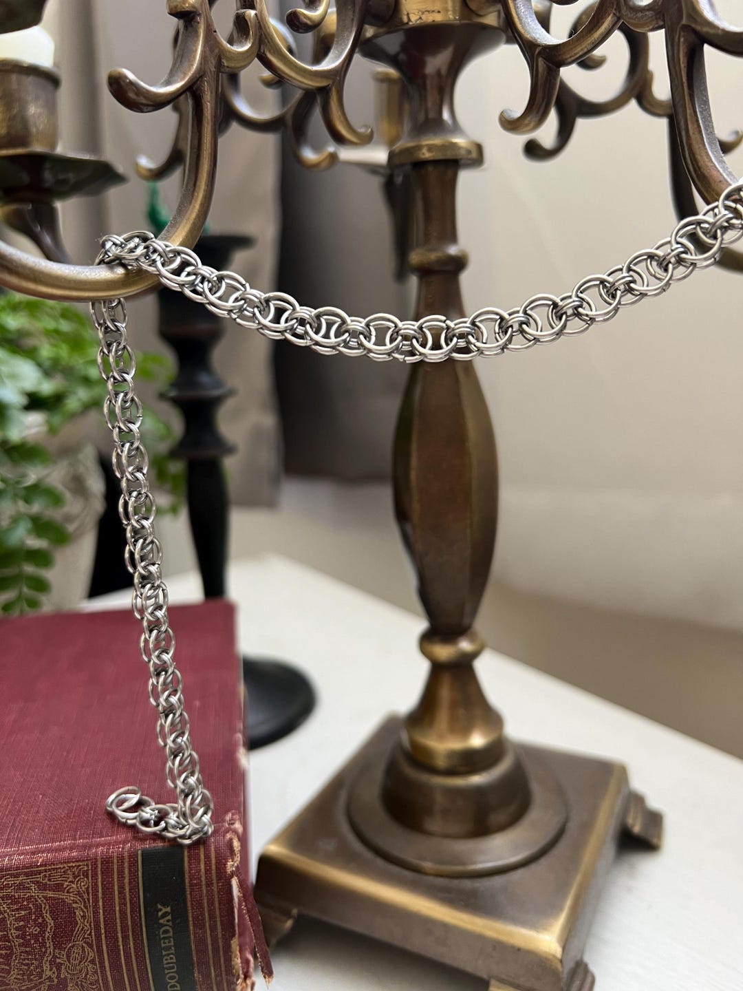 The Grail Maiden - Handmade Celtic Weave Chainmail Necklace - Etsy