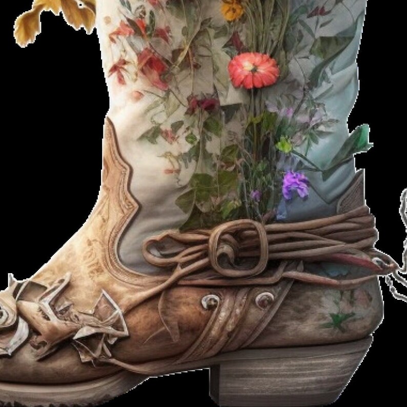 Boot With Flowers SVG PNG JPG Cut File Cricut Clipart Graphics Country ...