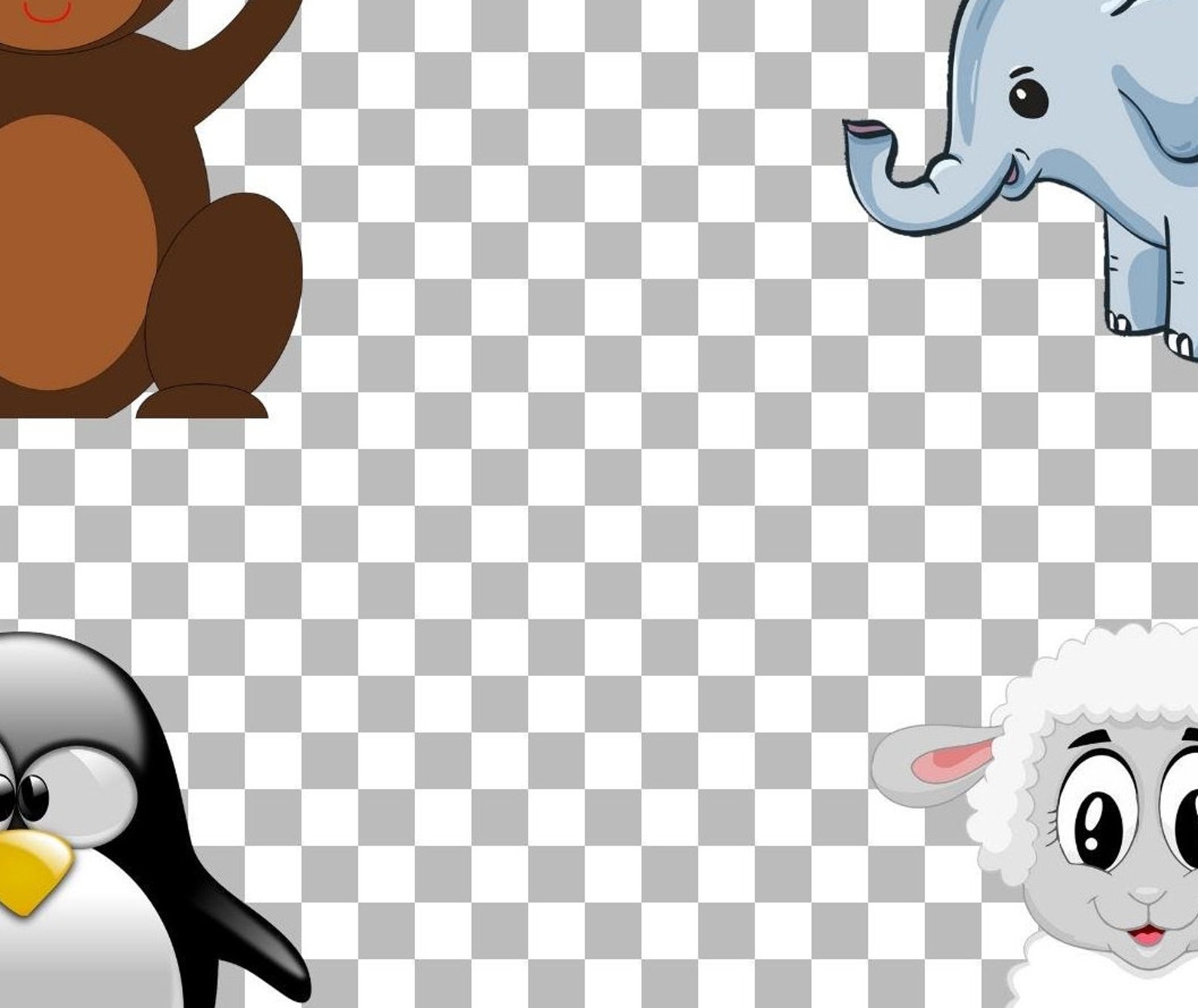 Cute Animal Clipart Cute Animals PNG Nursery Wall Art Animals Clip Art ...