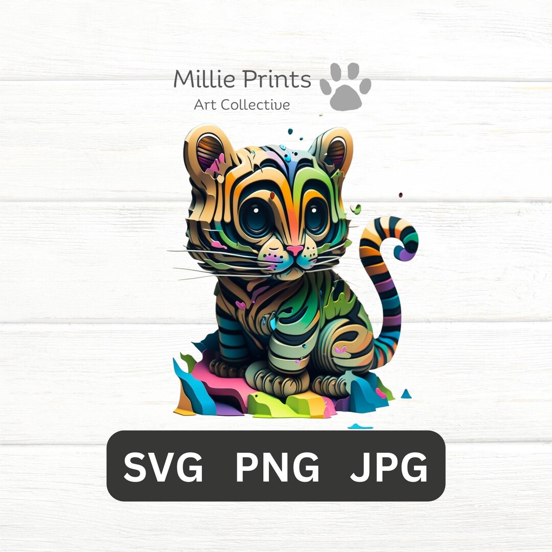 Tiger SVG PNG Cute Tiger Clipart SVG Cricut Designs Images Kids Tiger ...