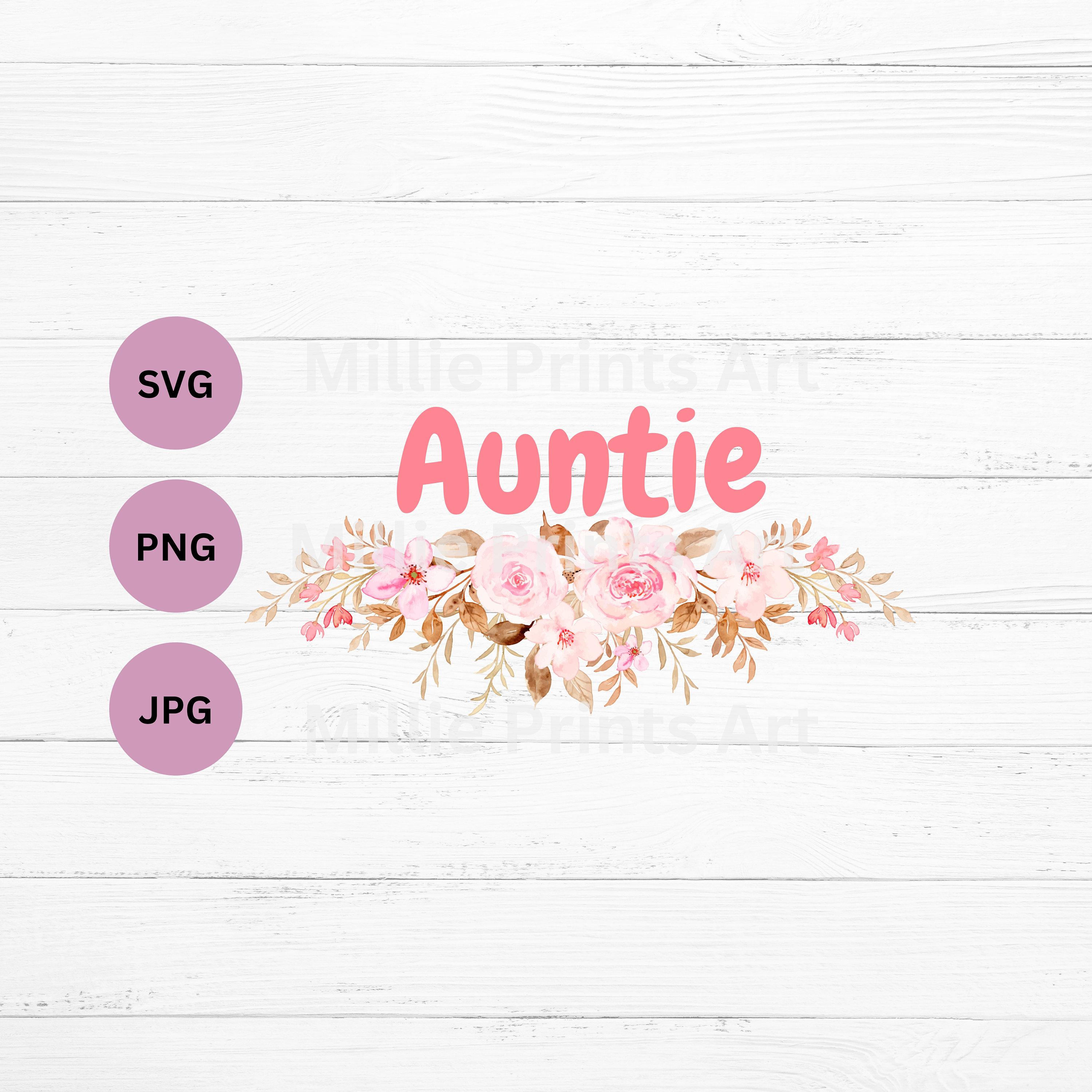 Auntie SVG PNG JPG Clipart Aunty Cute Craft Gift Her Sister Quote ...