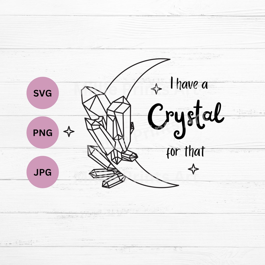 Crystal SVG PNG JPG Clipart Witch Cute Craft Gift Her Metaphysical ...