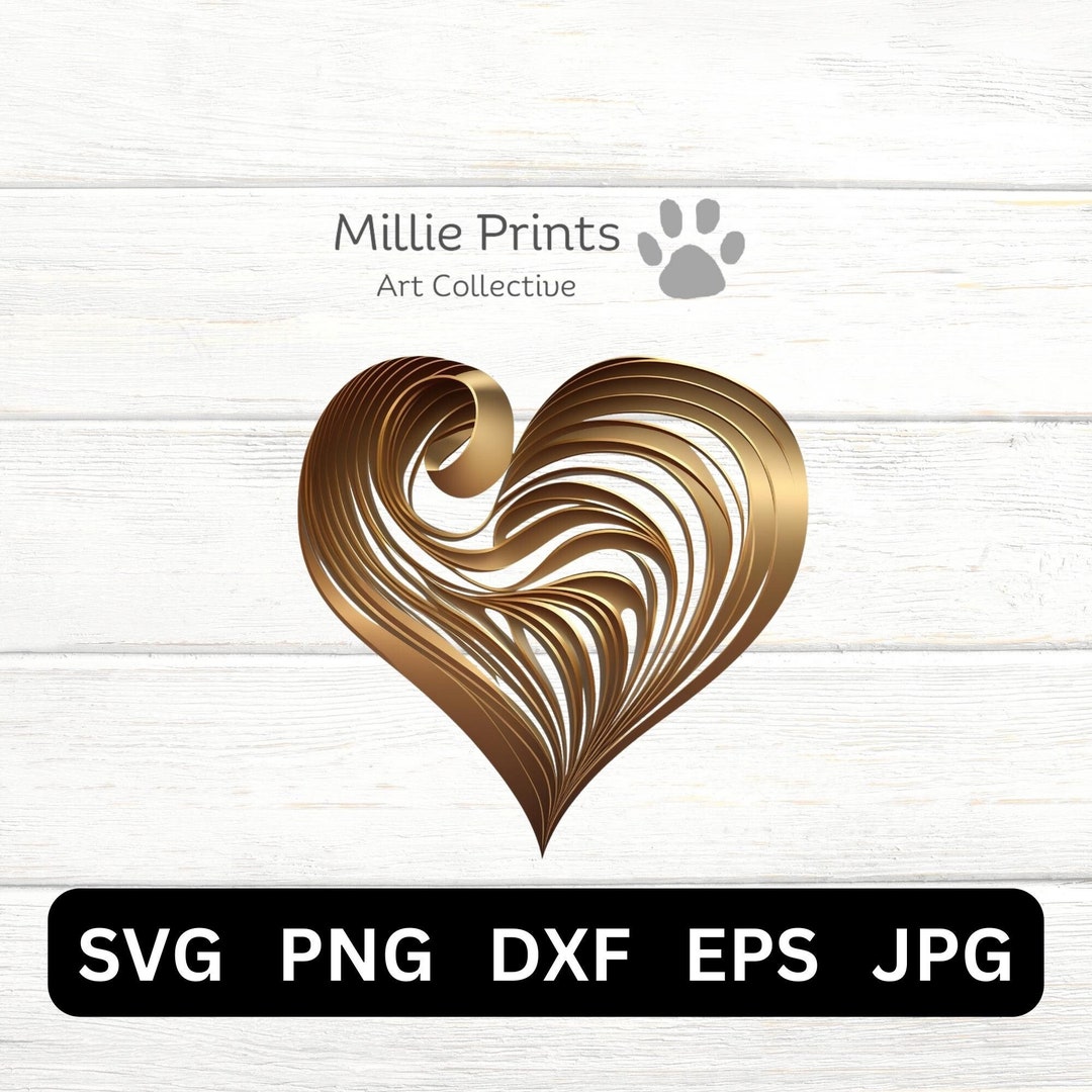 Heart Instant Digital Download SVG Png Dxf Eps Jpg Files Heart Clipart ...