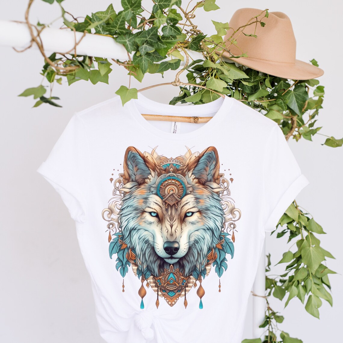 Mothers Gift Boho Wolf SVG PNG Clipart Wolf Cut File for Cricut Png ...