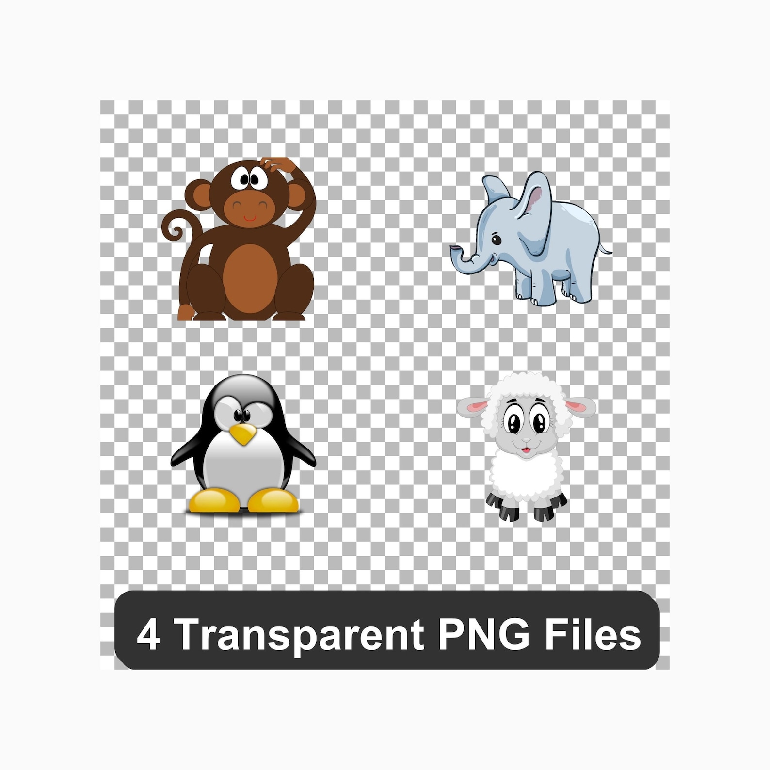 Cute Animal Clipart Cute Animals PNG Nursery Wall Art Animals Clip Art ...