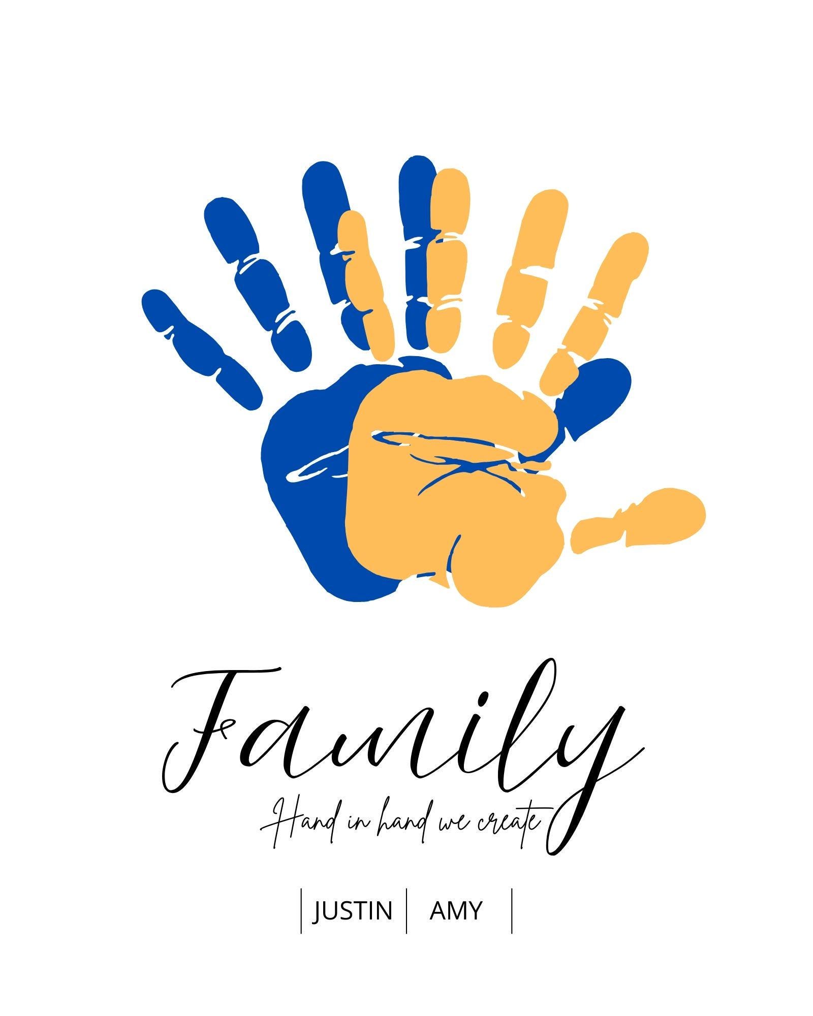FAMILY Handprint Art Love Keepsake Mom Mother Meaningful Gift for Her ...