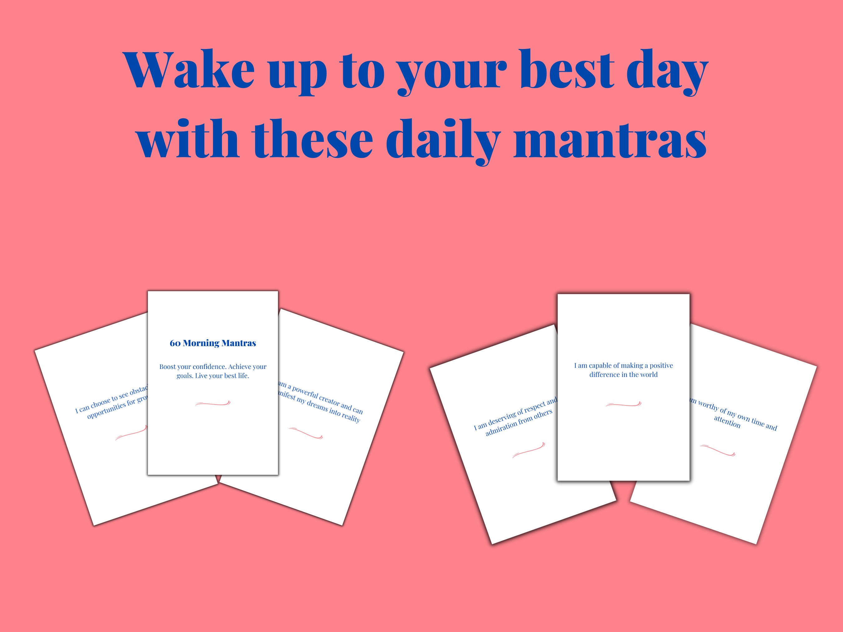 60 Printable Morning Mantras for Boosting Confidence Printable Mantras ...