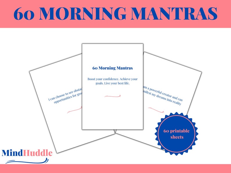 60 Printable Morning Mantras for Boosting Confidence Printable Mantras ...