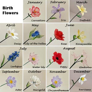 Handmade Glass Birth Flower Sculpture: Colorful Boho Decor - Etsy
