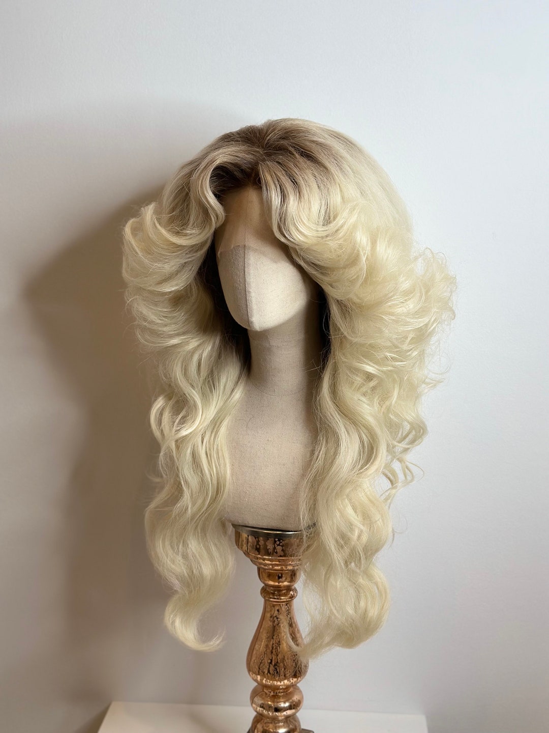 Big 70s Wig With Roots - Etsy
