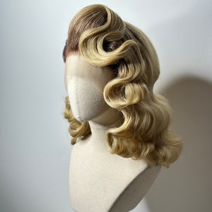 Classy 40s History Wig Blond & Roots - Etsy