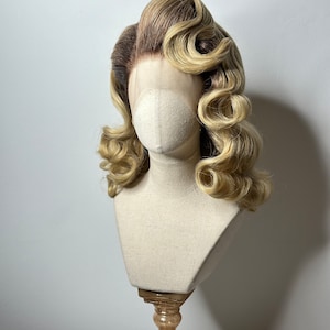 Classy 40s History Wig Blond & Roots - Etsy