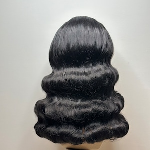 Classy 40s History Wig Black and White - Etsy