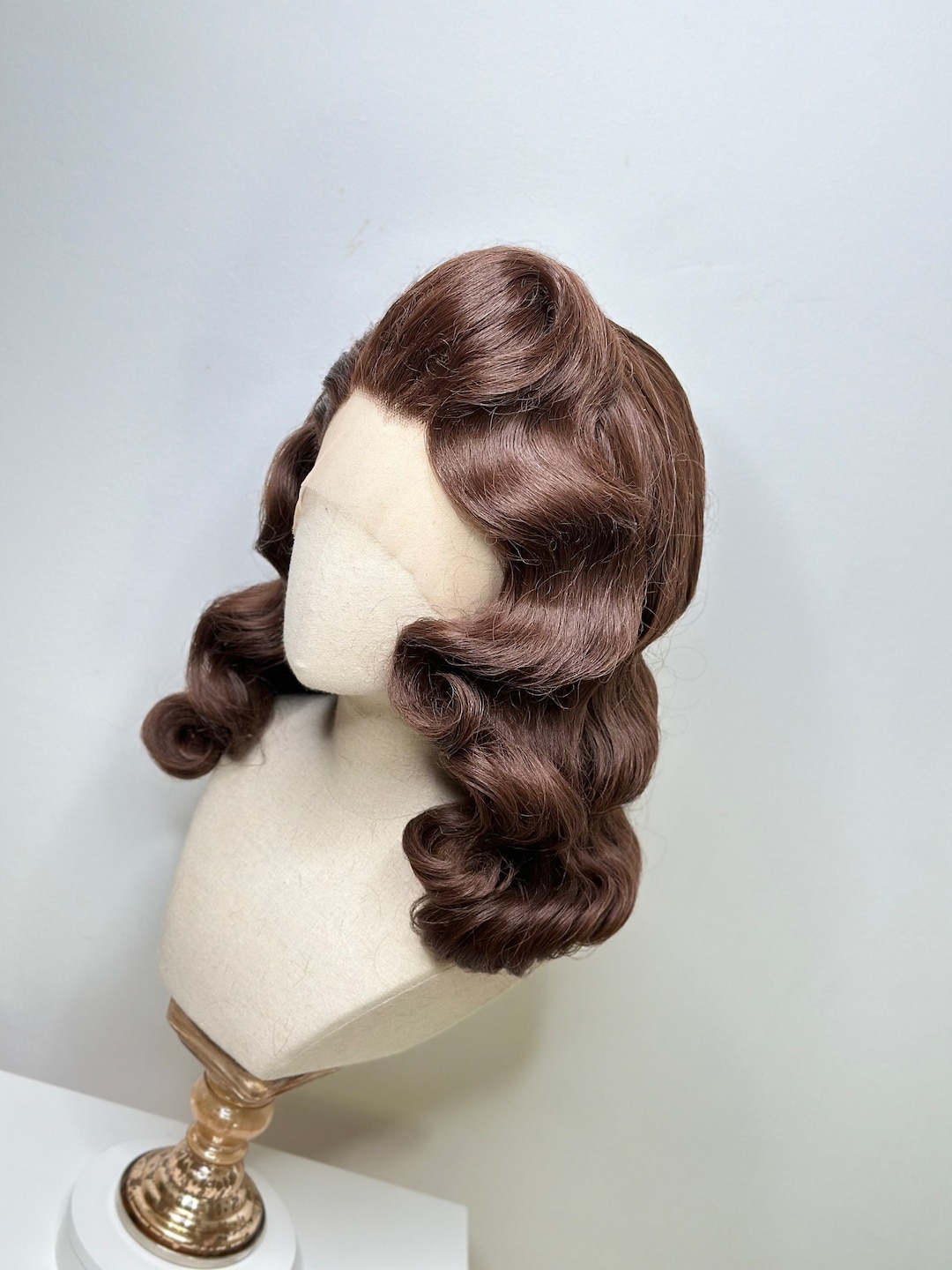 Classy 40s History Wig Dark Brown - Etsy