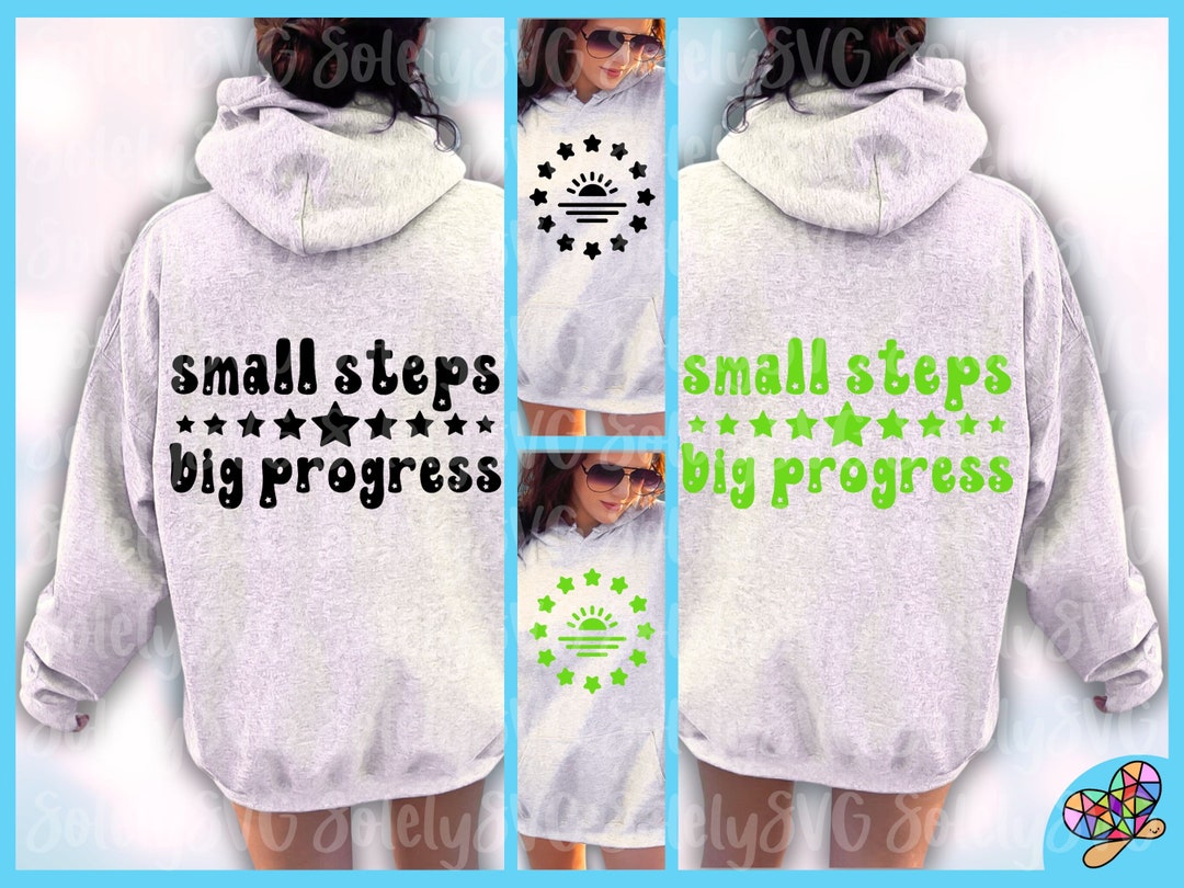 Small Steps Big Progress Svg Png Cut File, Silhouette Mental Health Png ...