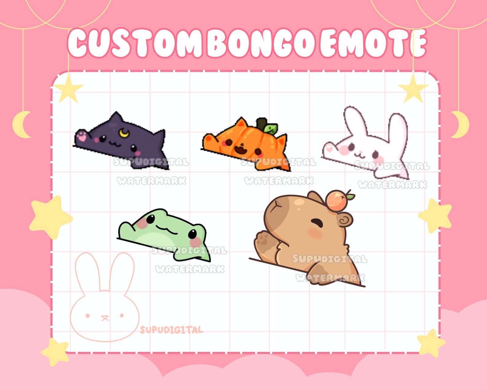 CUSTOM Animated Bongo Cat Twitch Discord Emotes - Etsy