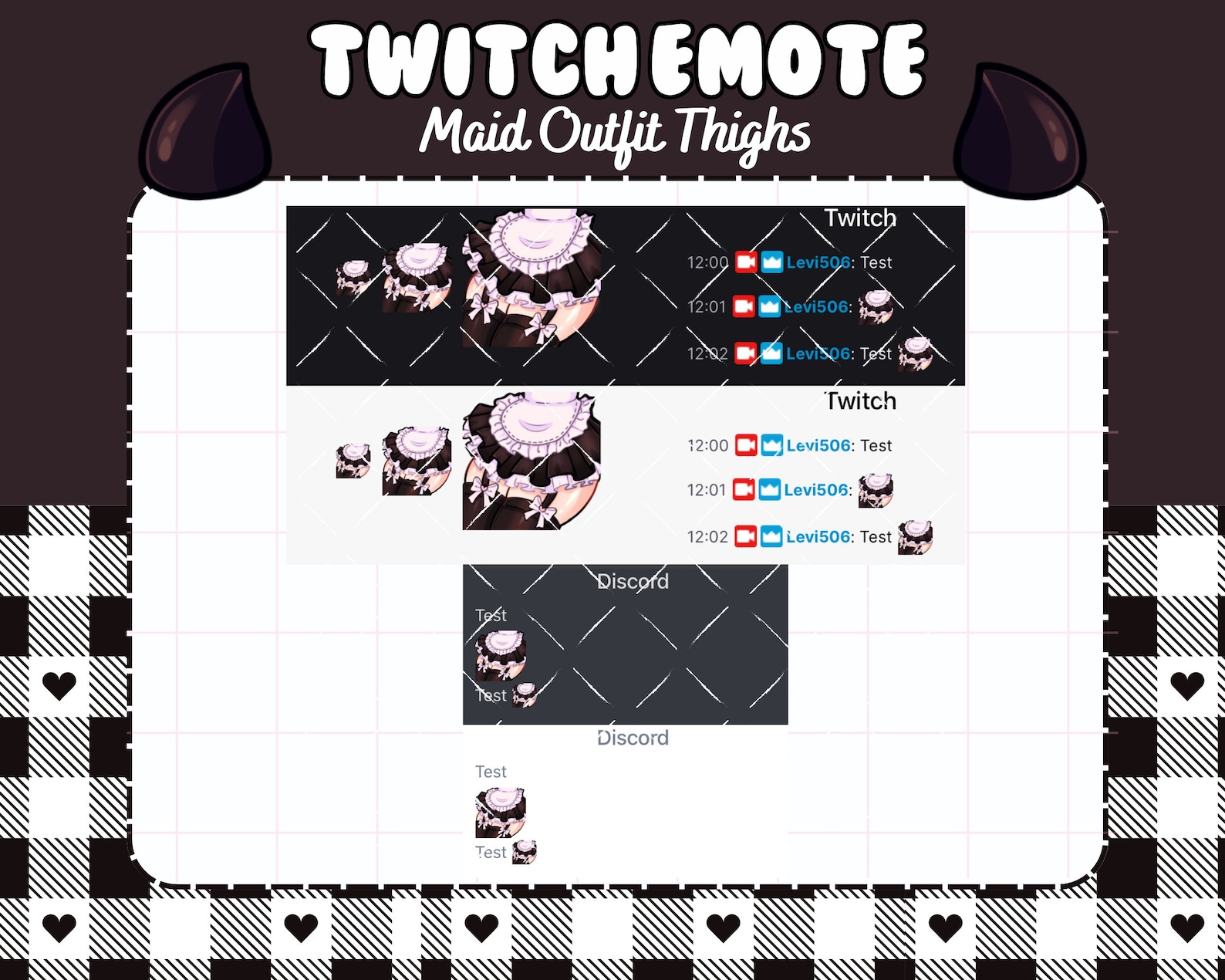 Thick Thighs Lewd Twitch Emote Maid Kawaii Anime Girl Emotes: Discord ...