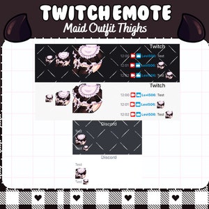 Black Maid Outfit Thighs Twitch Discord Tiktok Streamer Emote & Vtuber ...