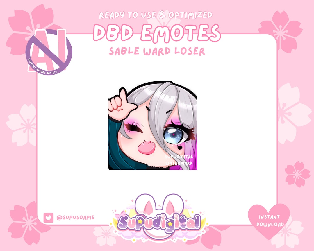 DBD Sable Ward 'L' Loser Emote 'NO A.I.' / Dead By Daylight / Twitch ...