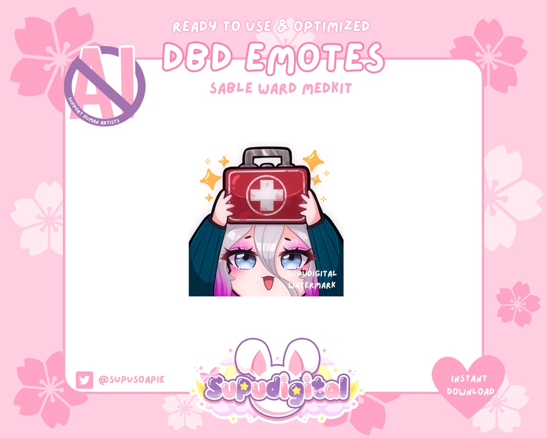 DBD Sable Ward Medkit Hype Emote 'NO A.I.' Twitch Discord Streamer ...