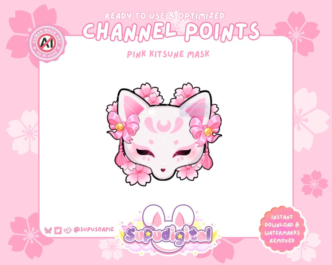 Pastel Pink Fox Twitch Channel Points Icon, Kitsune Channel Point ... Pastel Pink Fox Twitch Channel Points Icon, Kitsune Channel Point ...