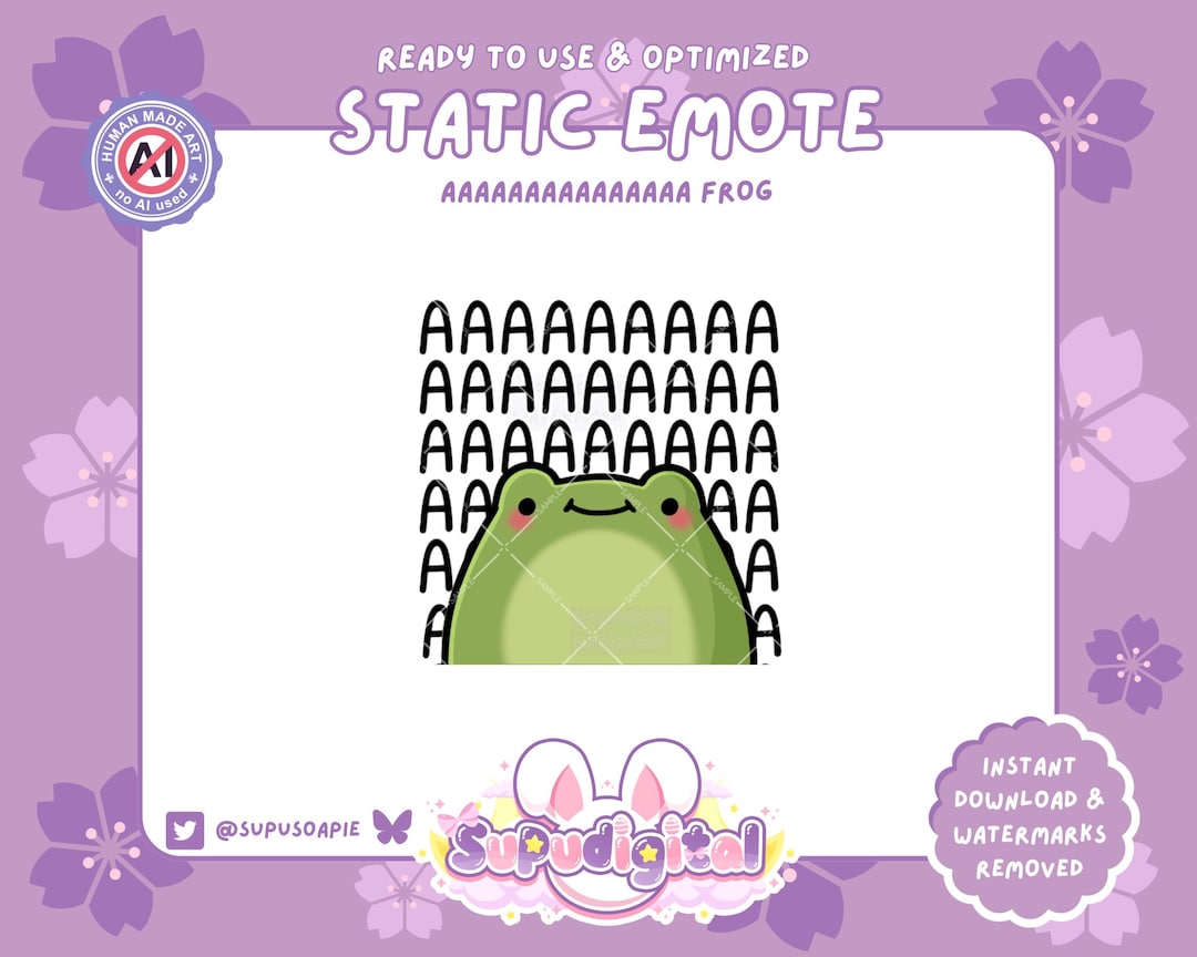 Funny Twitch Emote, Aaaaaa Screaming Emote, Cute Chibi Frog Emote ...