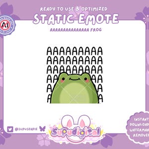 Funny Twitch Emote, Aaaaaa Screaming Emote, Cute Chibi Frog Emote ...