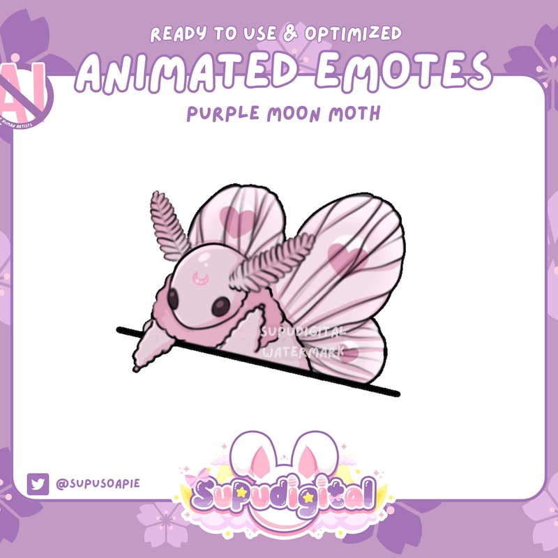 Moth Emojis Twitch - Etsy