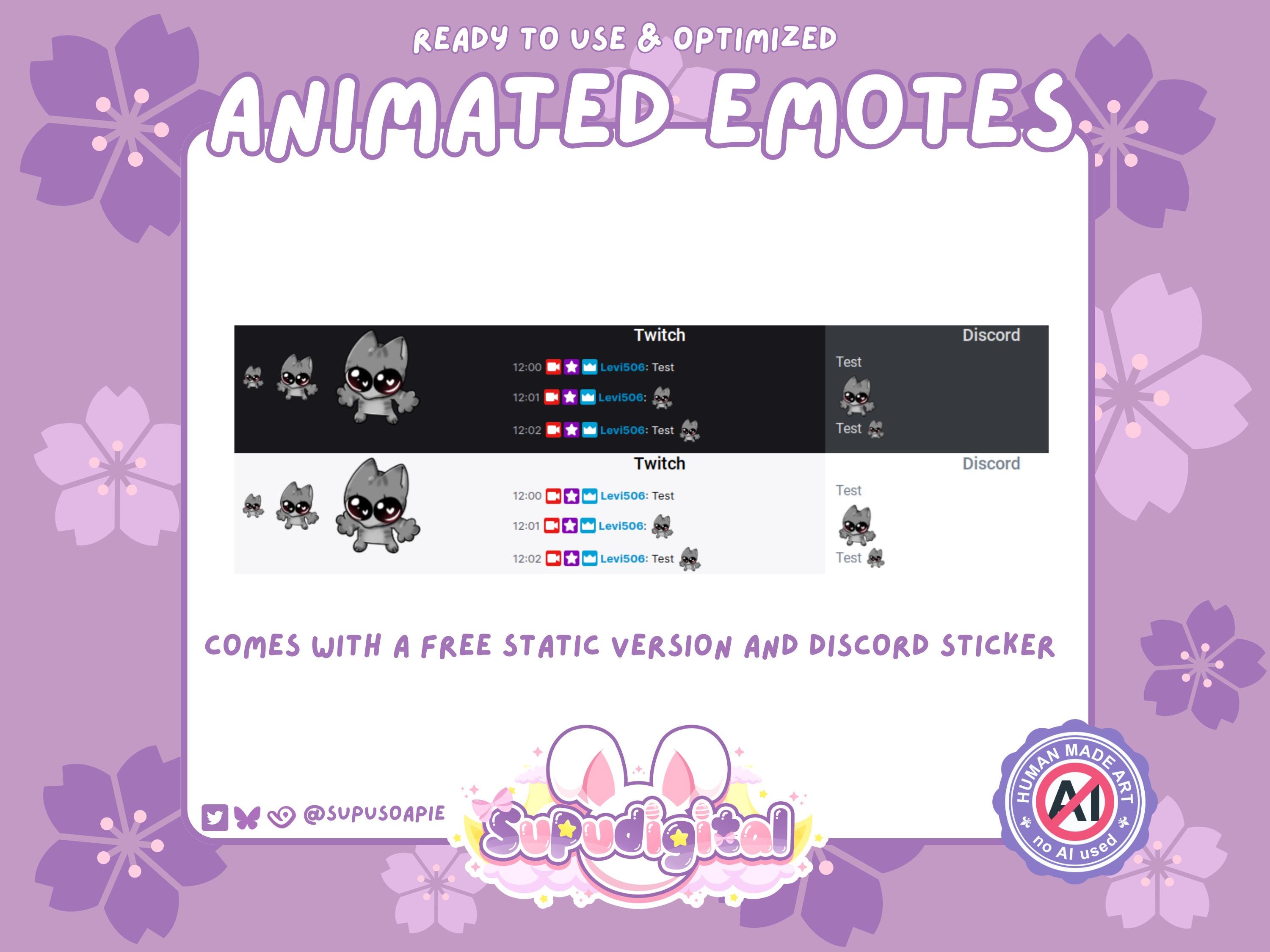 Twitch Animated Emote, Tabby Cat Funny Meme Blink, Discord & Youtube ...