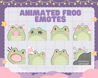 GOLD FROG EMOTES Twitch Youtube Discord Emote Cute Frog Emote Sad Frog ...