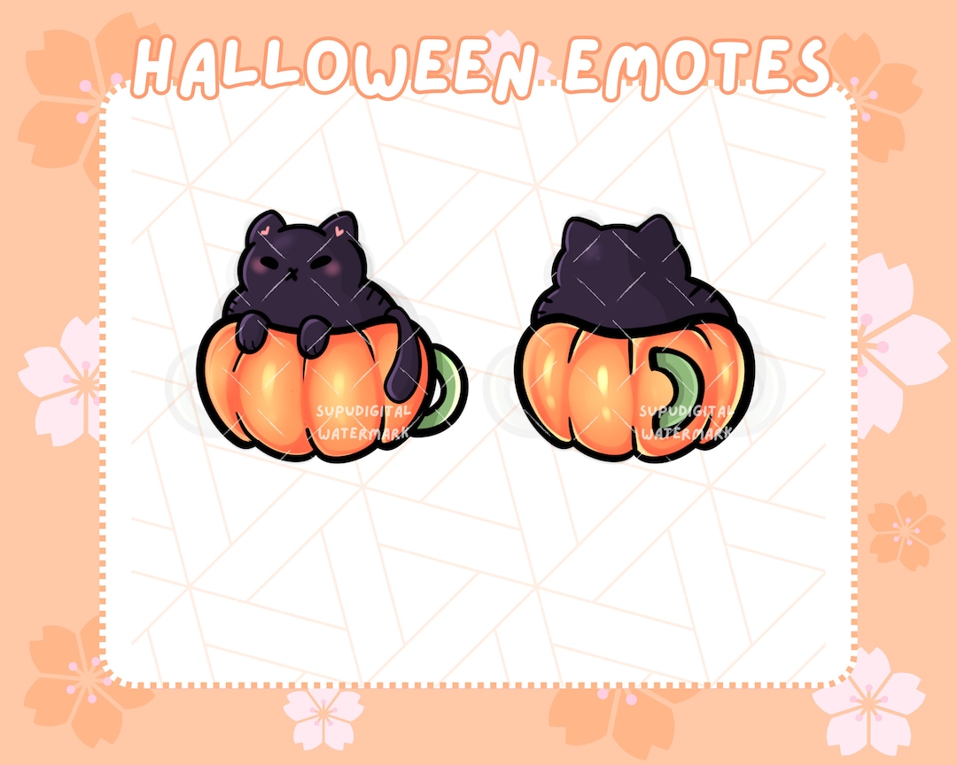 ANIMATED Pumpkin Mug Kitty Spin ANIMATED Twitch Discord Streamer Vtuber ...