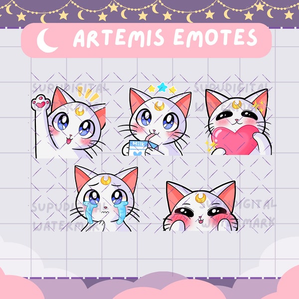 Sailor Moon Artemis Emotes - Etsy