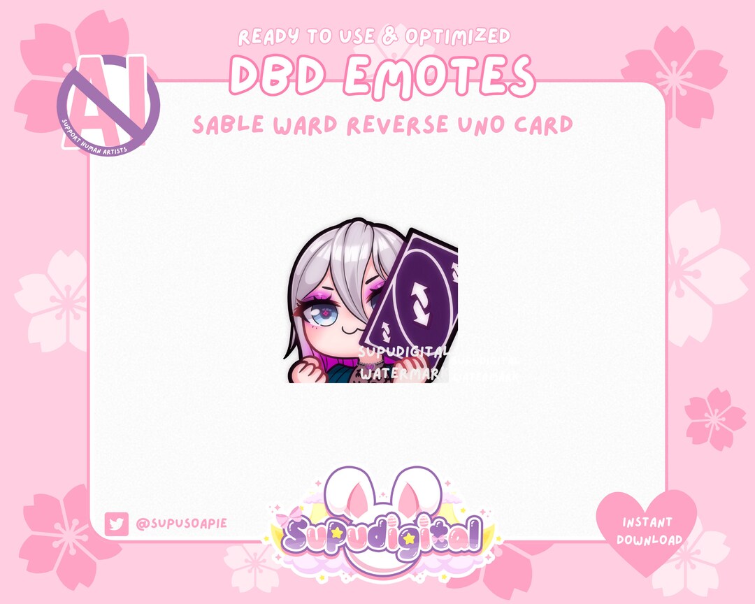 DBD Sable Reverse Card Emote 'no U' Twitch Discord Tiktok Streamer ...