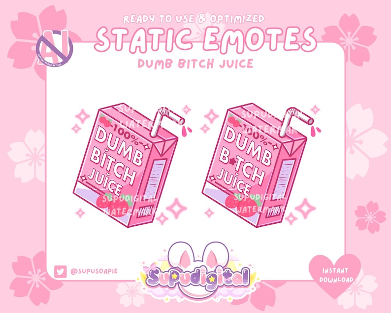 Funny Twitch Emote Meme Dumb Btch Juice Emote Discord Sticker Youtube ...