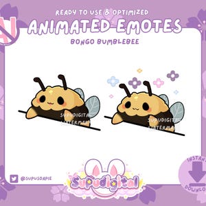 ANIMATED Bumble Bee Twitch Emote, Cute Bee Emote, Bongo Cat Dance ...
