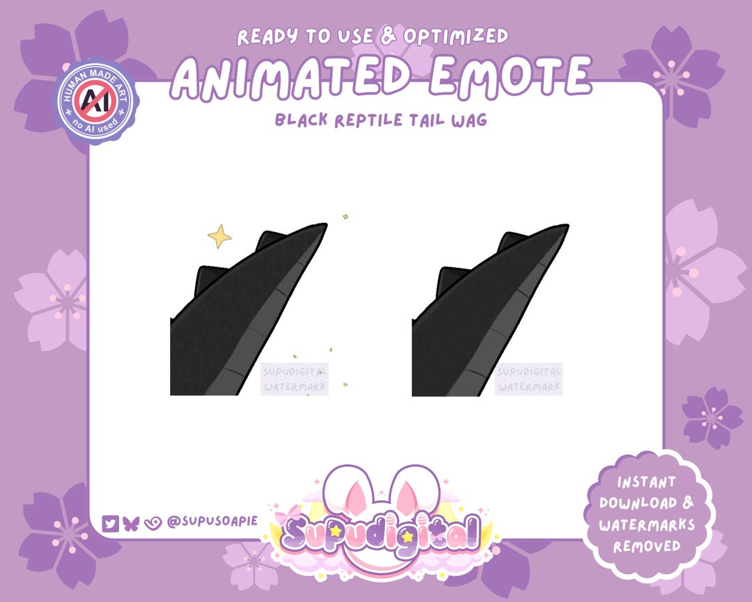 Dragon Tail Wag Twitch Emote: Animated Furry Emotes, Discord/youtube ...