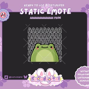 Funny Frog Twitch Emote Scream Angry 'aaaa' Meme Emotes: Discord ...