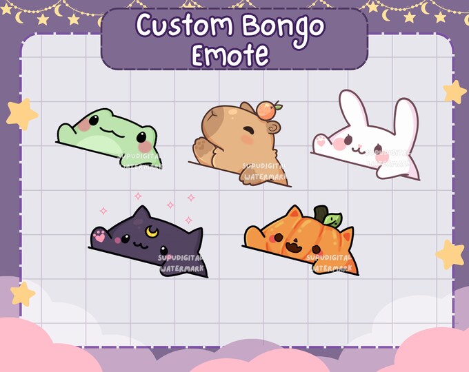 CUSTOM Animated Bongo Cat Twitch Discord Emotes YCH Commission - Etsy