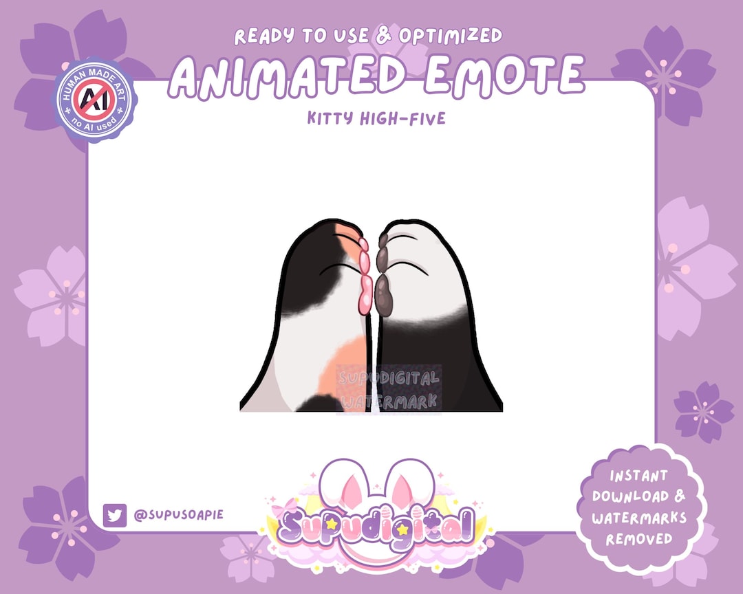High Five Twitch Emote, Funny Meme Emote, Cute ANIMATED Emote, Kawaii ...